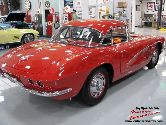 1961 Corvette Roman Red 270 4 Speed, Frame off “Just In” - Vintage ...